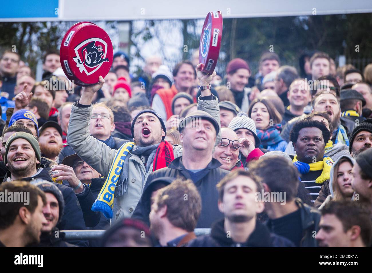 20160110 - BRUSSELS, BELGIUM: Union's supporters pictured during a ...