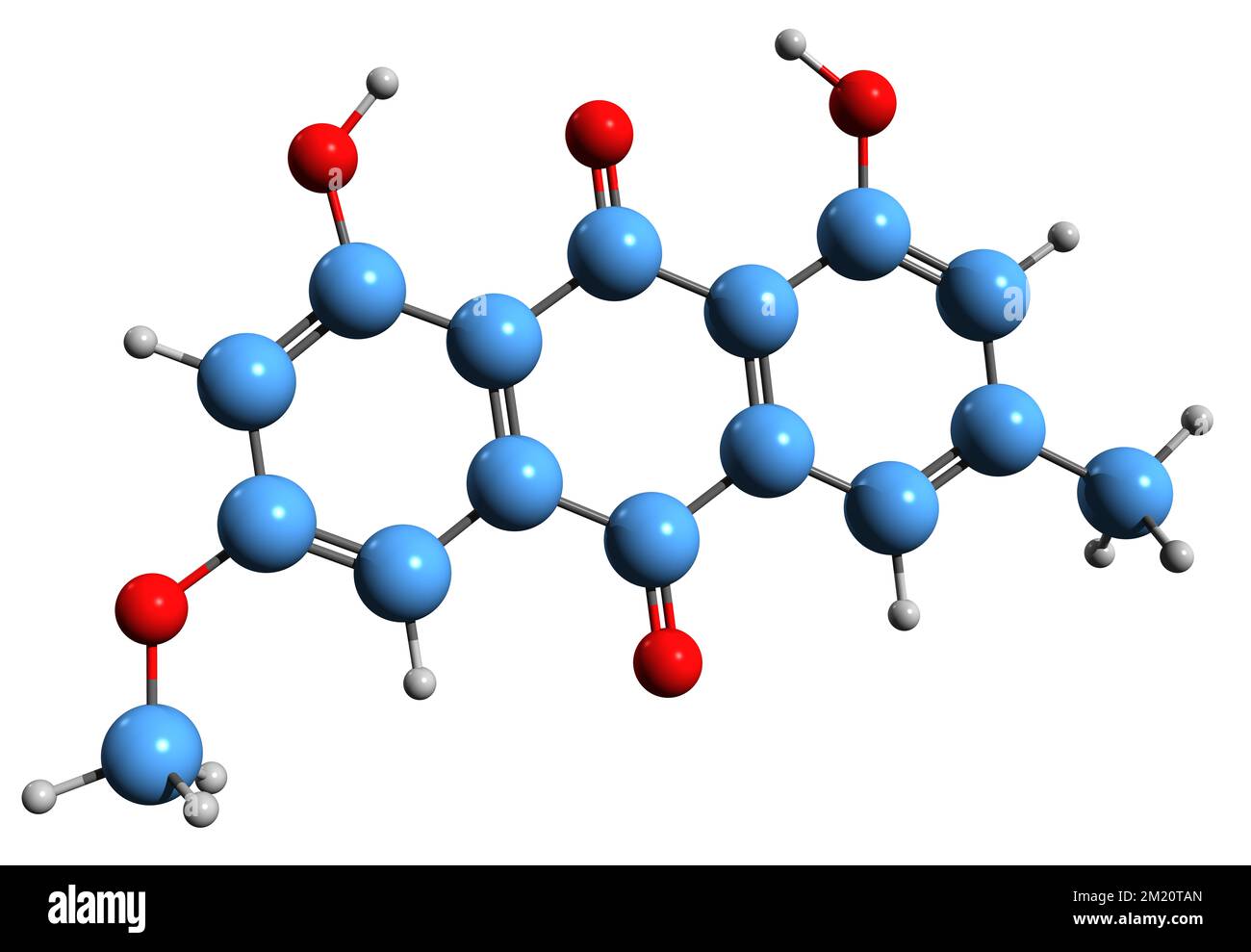 3D image of fiscion skeletal formula - molecular chemical structure of ...