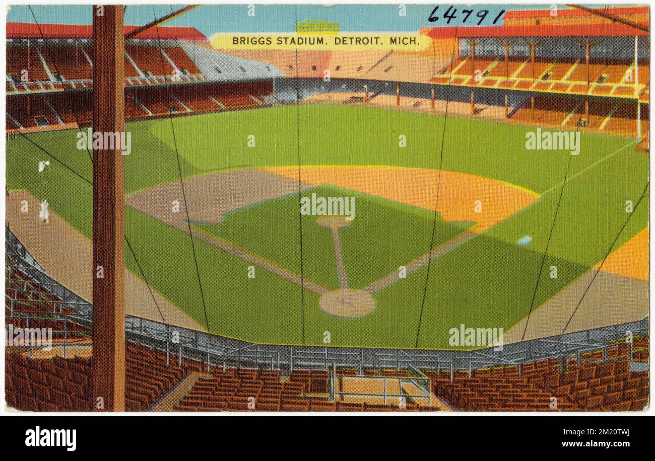 Briggs Stadium, Detroit, Mich. , Stadiums, Tichnor Brothers Collection ...