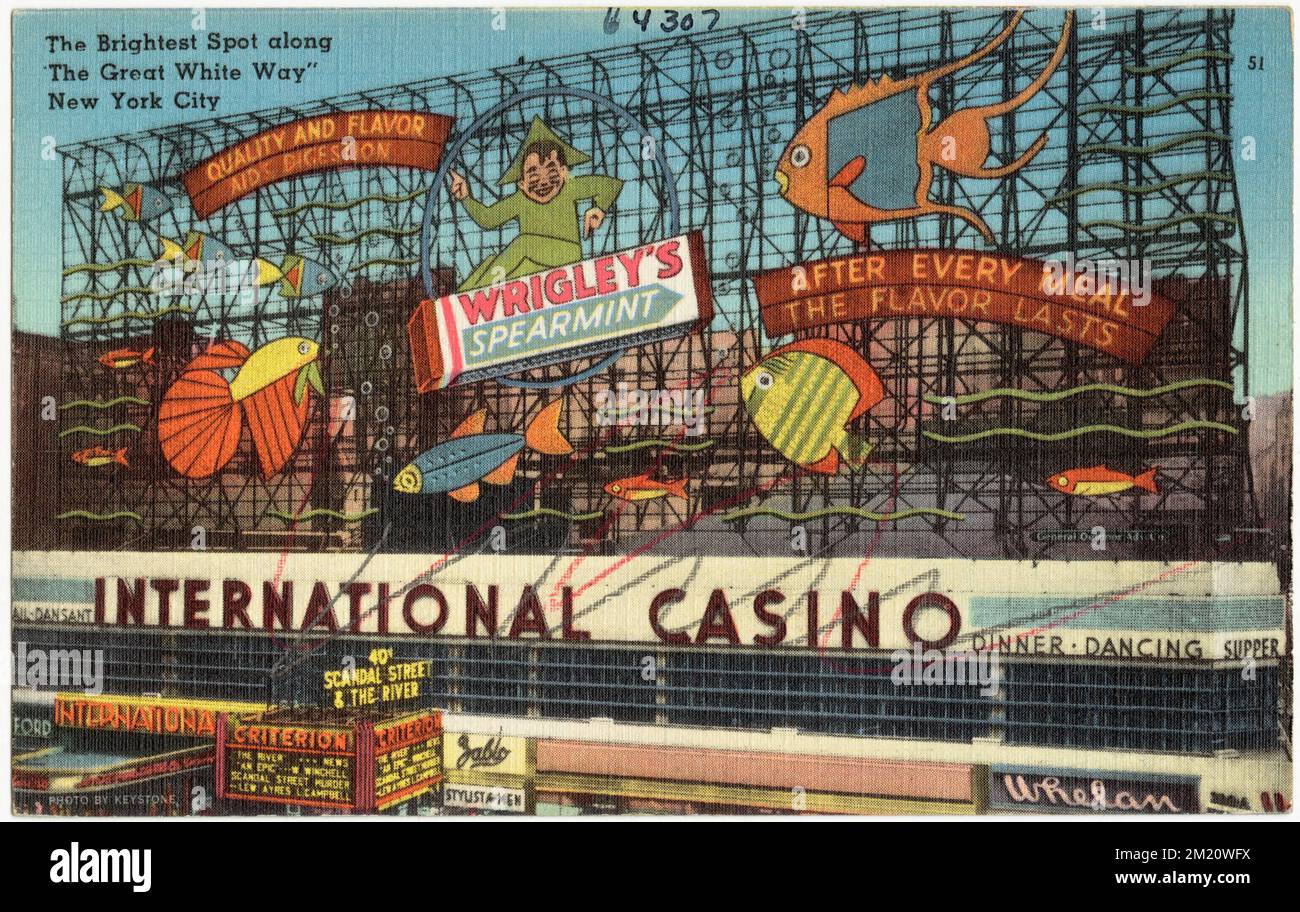 The brightest spot along 'The Great White Way,' New York City , Tichnor ...