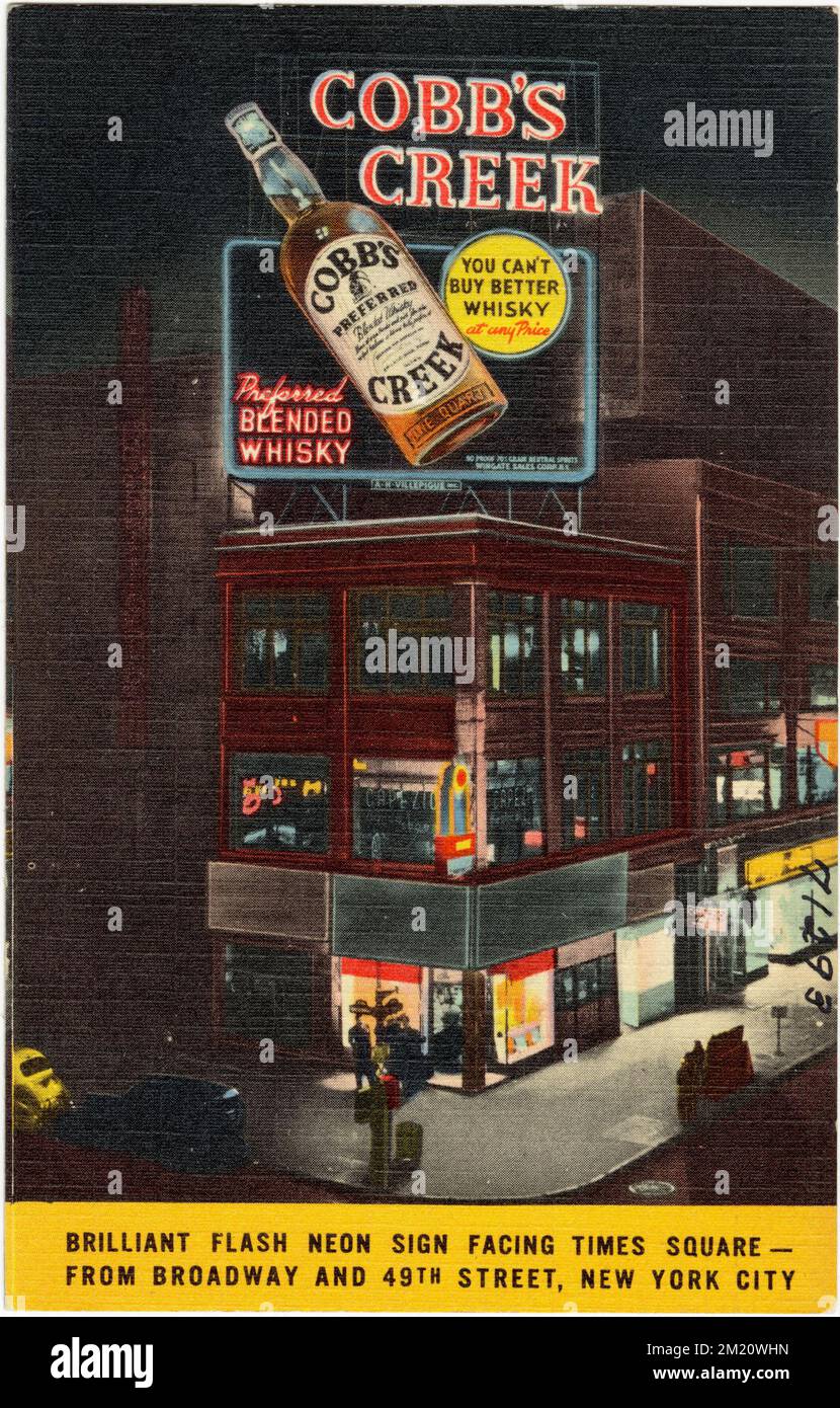 Brilliant flash neon sign facing Times Square -- From Broadway and 49th ...