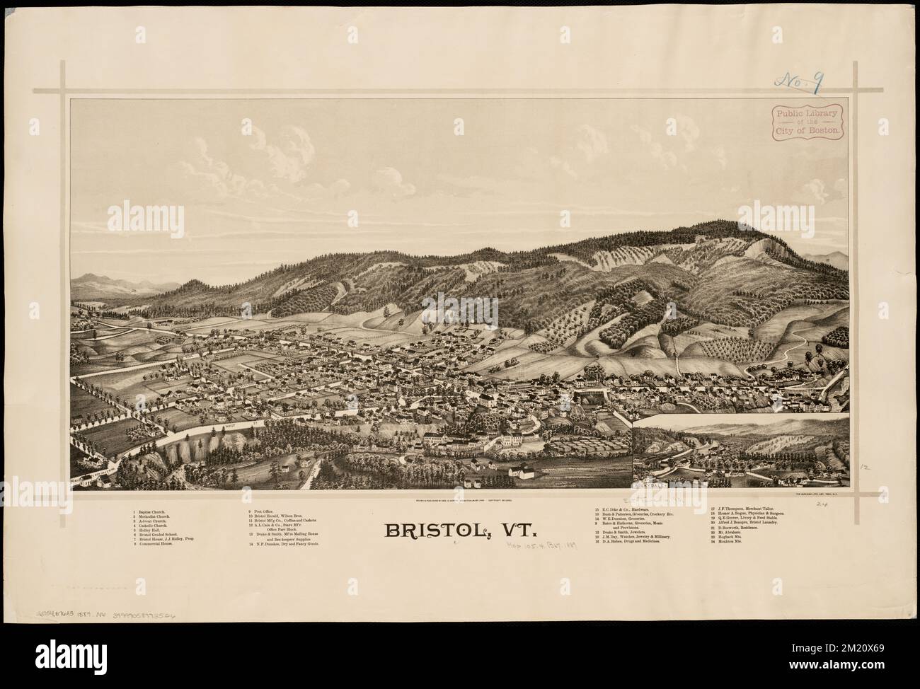 Bristol, Vt , Bristol Vt., Aerial views Norman B. Leventhal Map Center ...