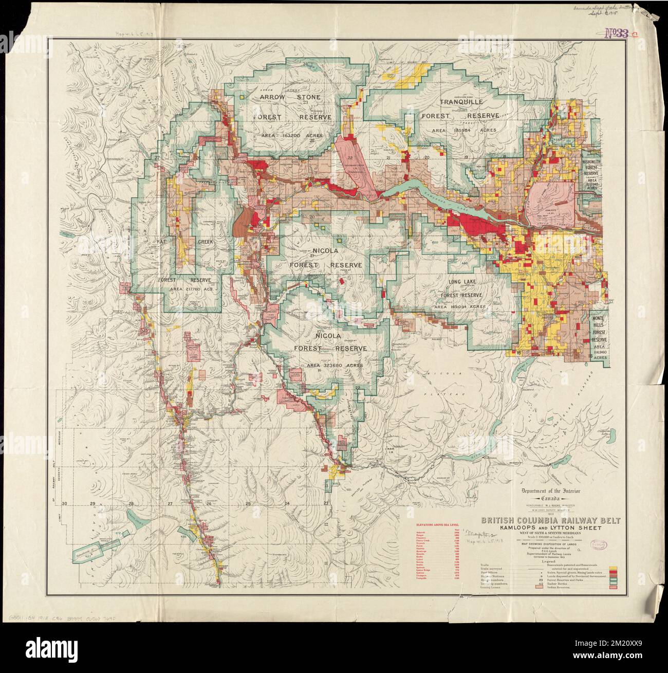 British Columbia Railway Belt, Kamloops and Lytton sheet : west of ...