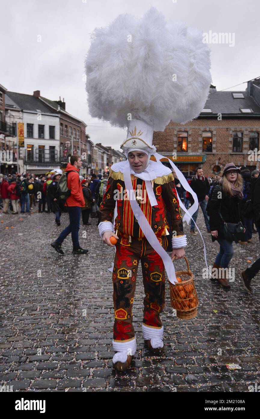 Illustration picture shows the carnival in the streets of Binche ...
