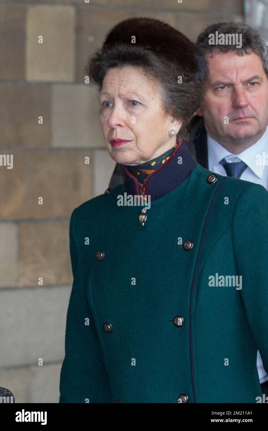Britain's Princess Anne pictured during the handover of the banners of ...