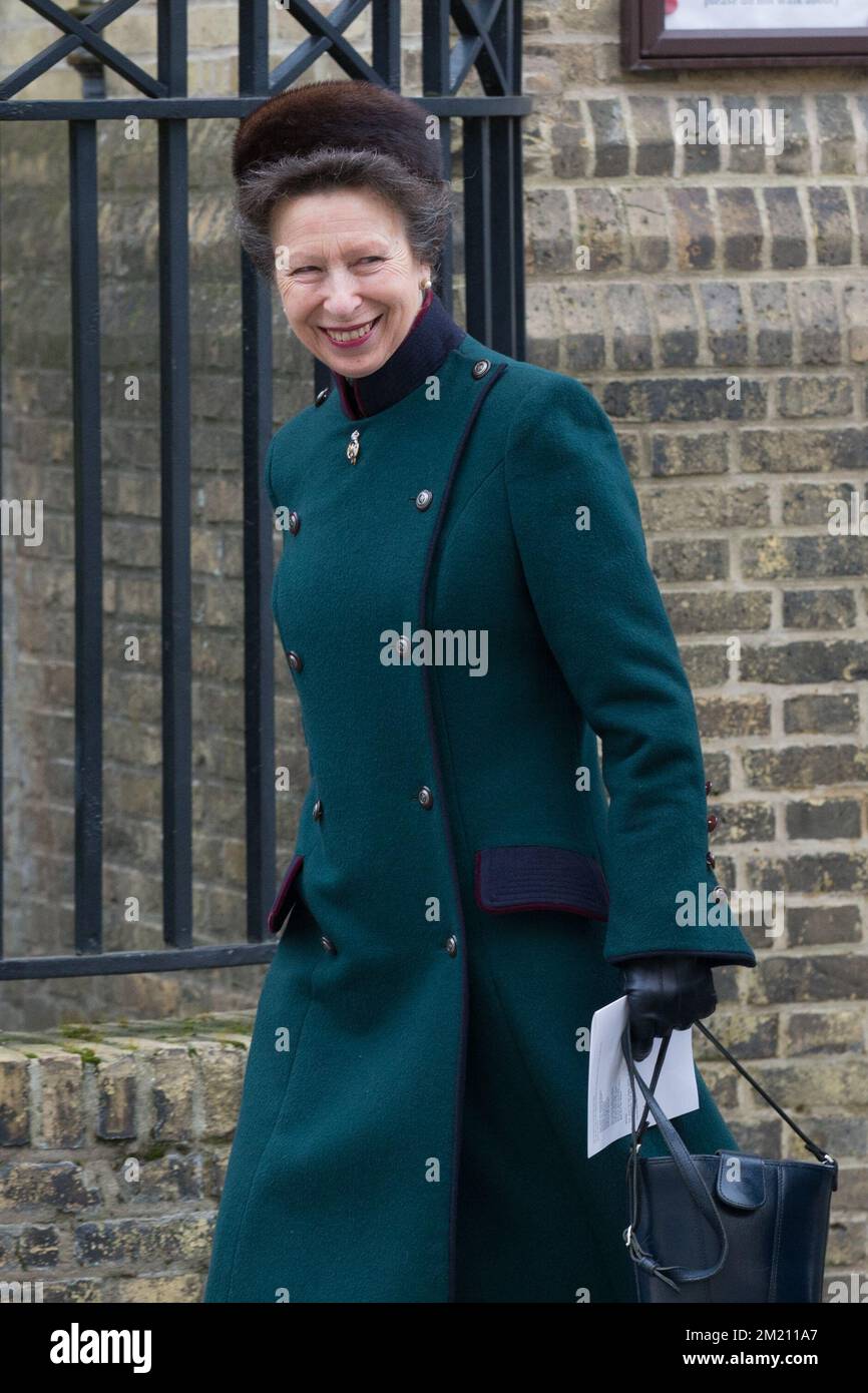 Britain's Princess Anne pictured during the handover of the banners of ...