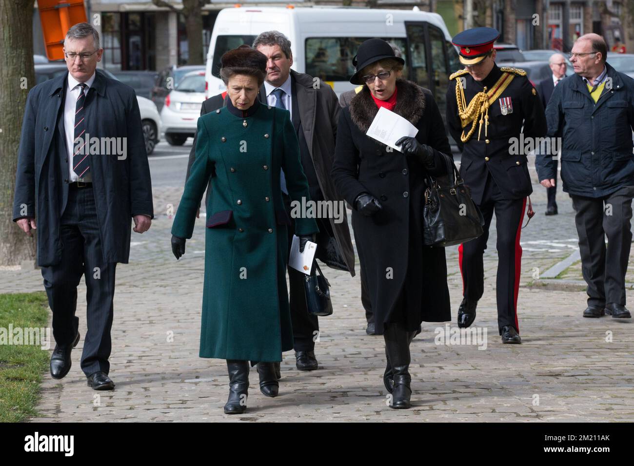 Britain's Princess Anne (CL) pictured during the handover of the ...