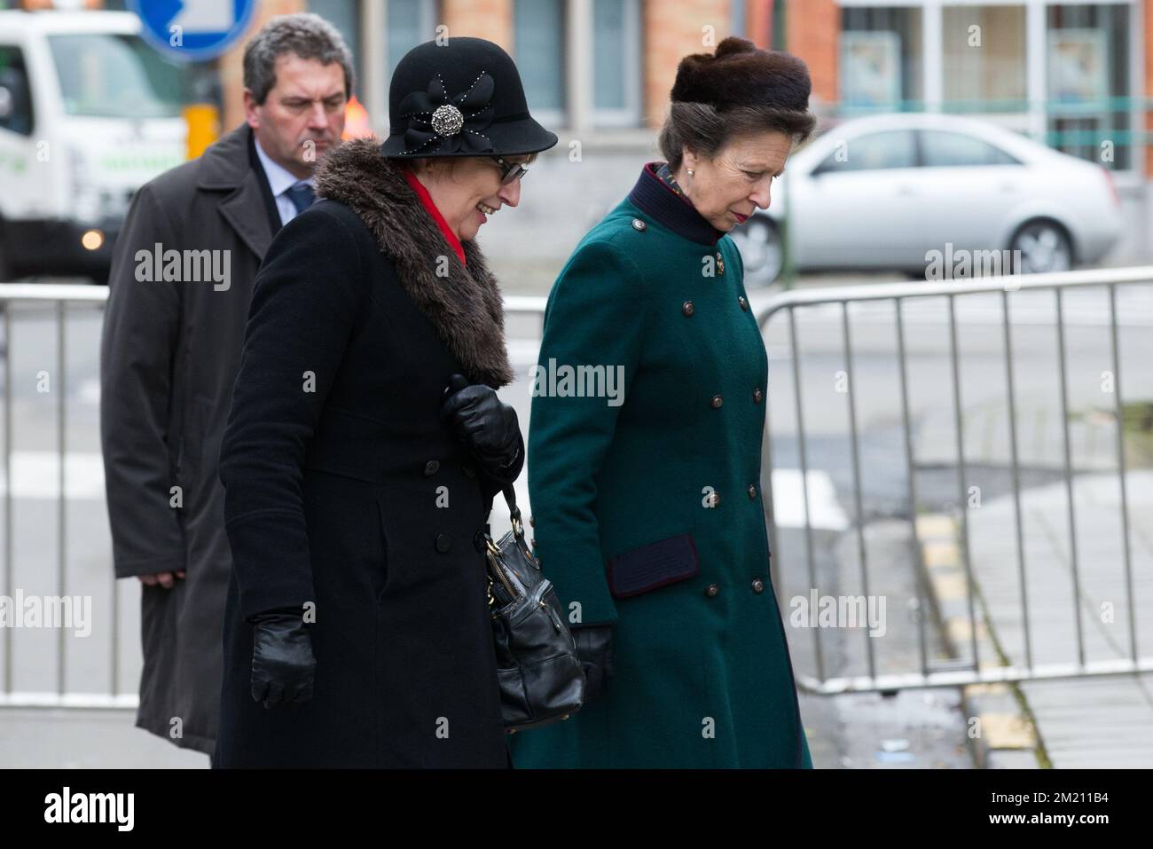 Britain's Princess Anne pictured during the handover of the banners of ...