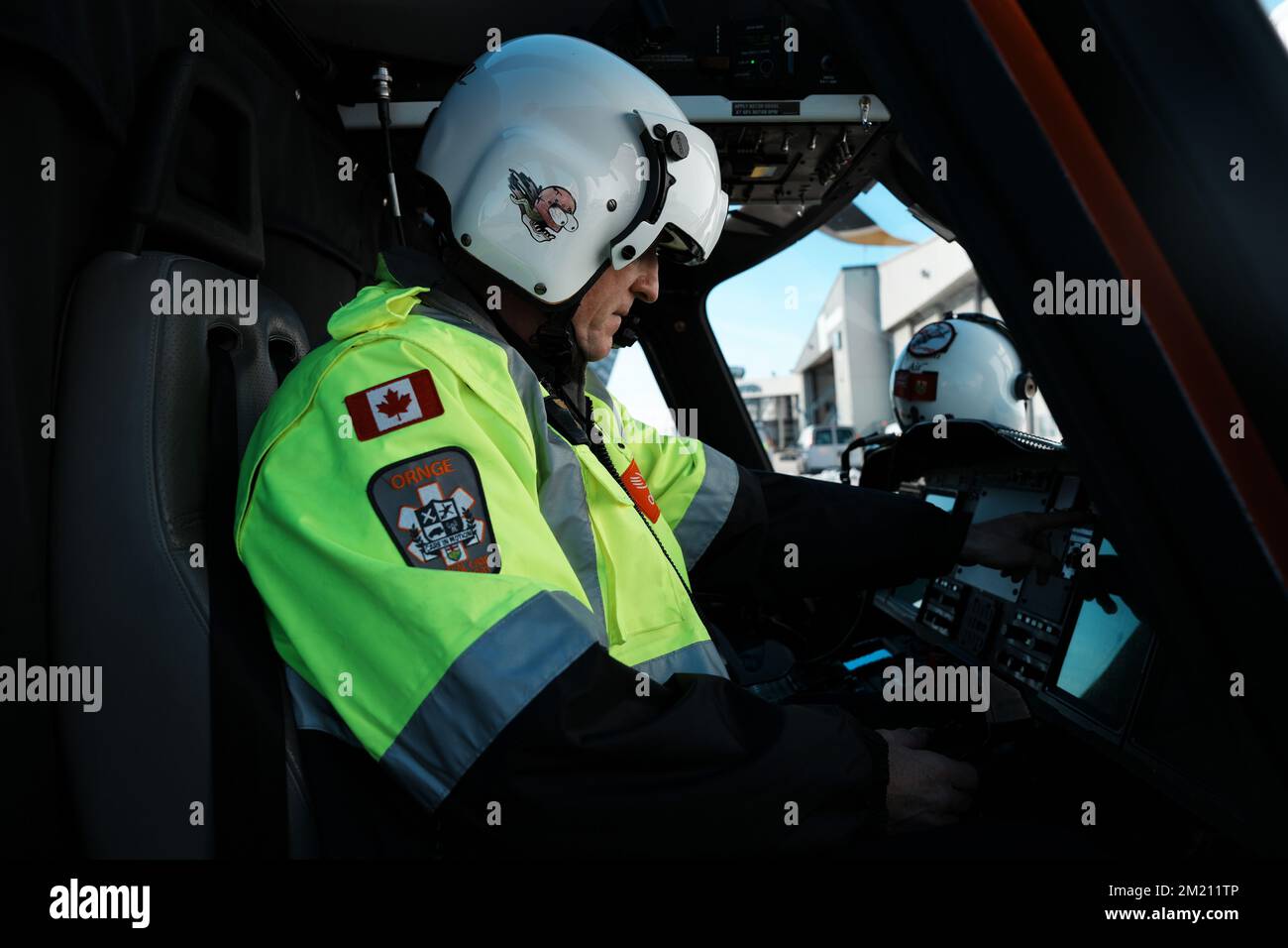 Pilot Neil Garthwaite sits in the cockpit of an ORNGE air ambulance ...
