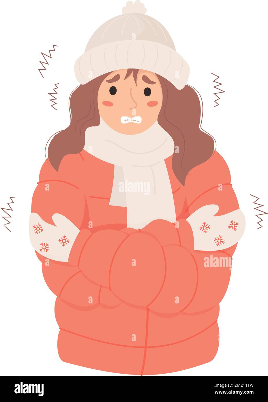 Freezing Cold Girl Cartoon