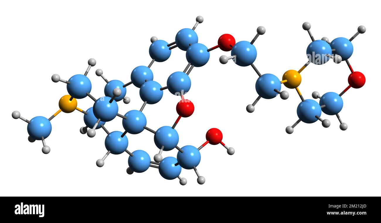 3D image of Pholcodine skeletal formula - molecular chemical structure ...