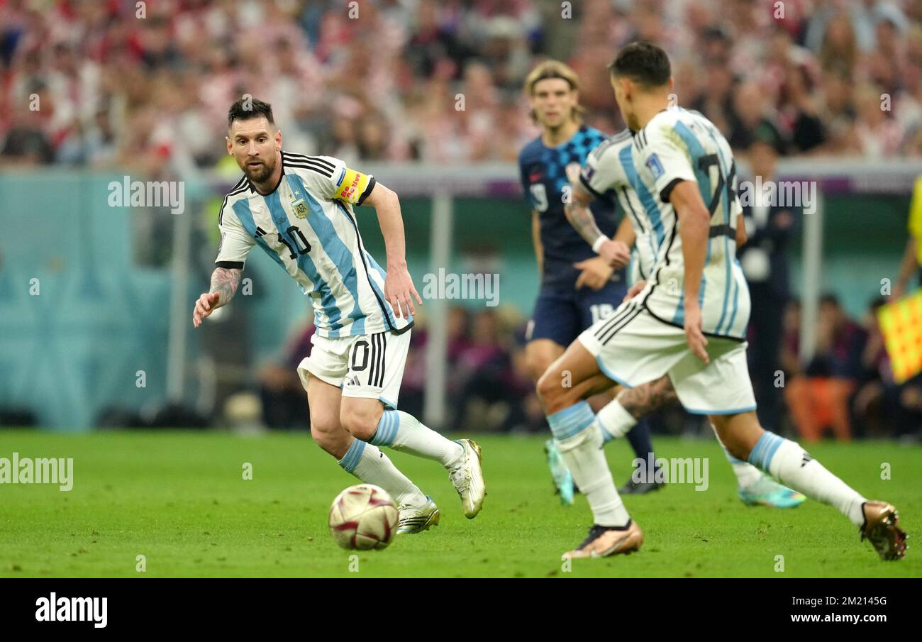 Argentina's Lionel Messi during the FIFA World Cup Semi-Final match at ...