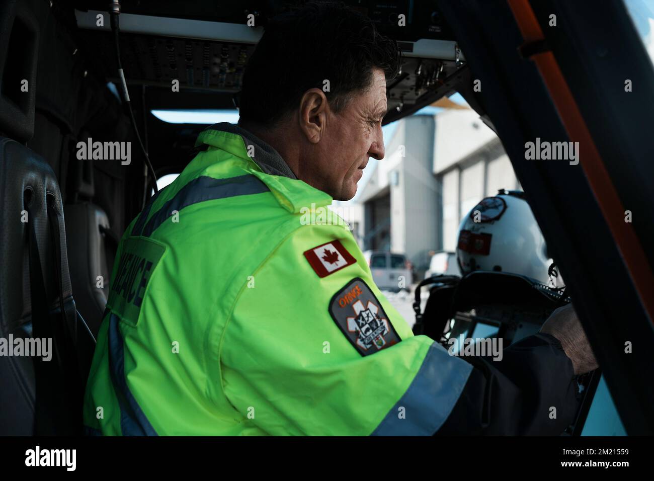 Pilot Neil Garthwaite sits in the cockpit of an ORNGE air ambulance ...
