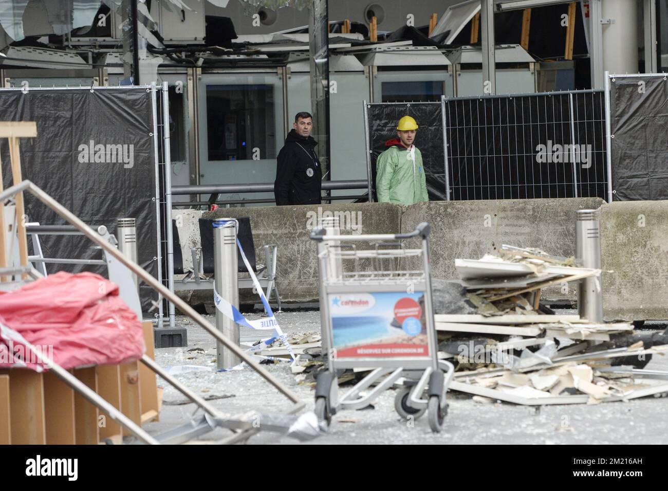 Brussels terror attack damage hi-res stock photography and images - Alamy
