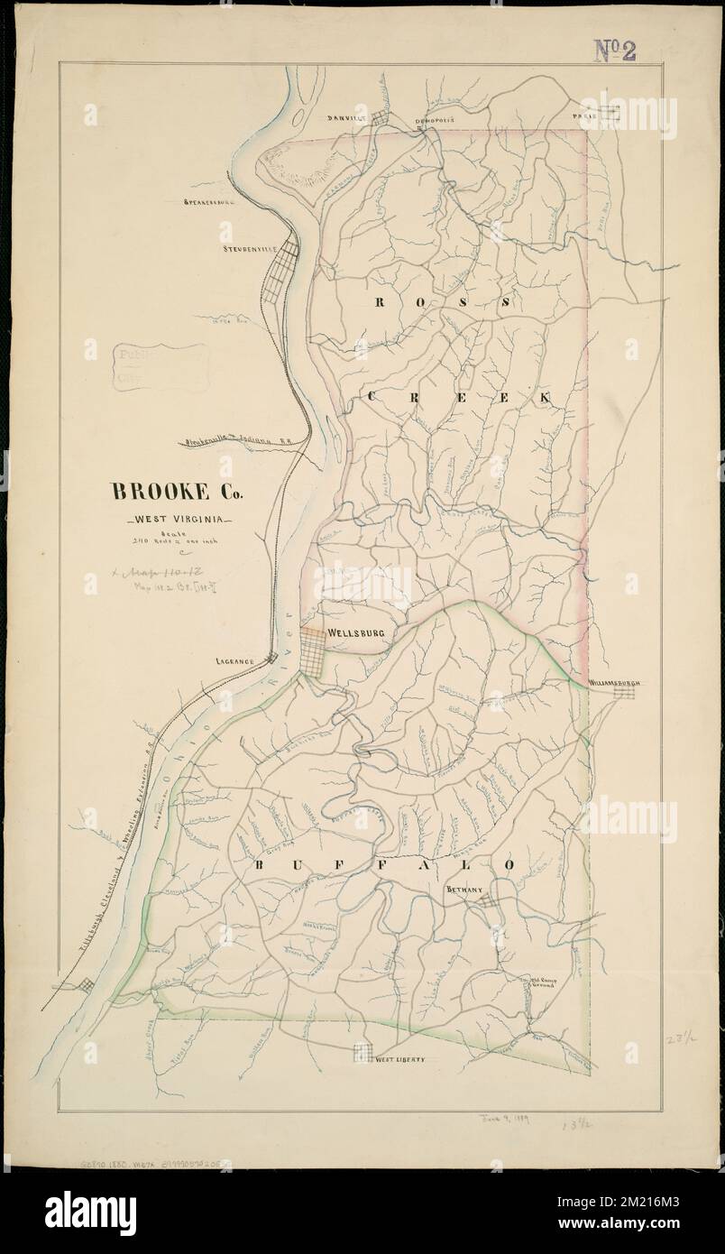 Brooke county map hi-res stock photography and images - Alamy