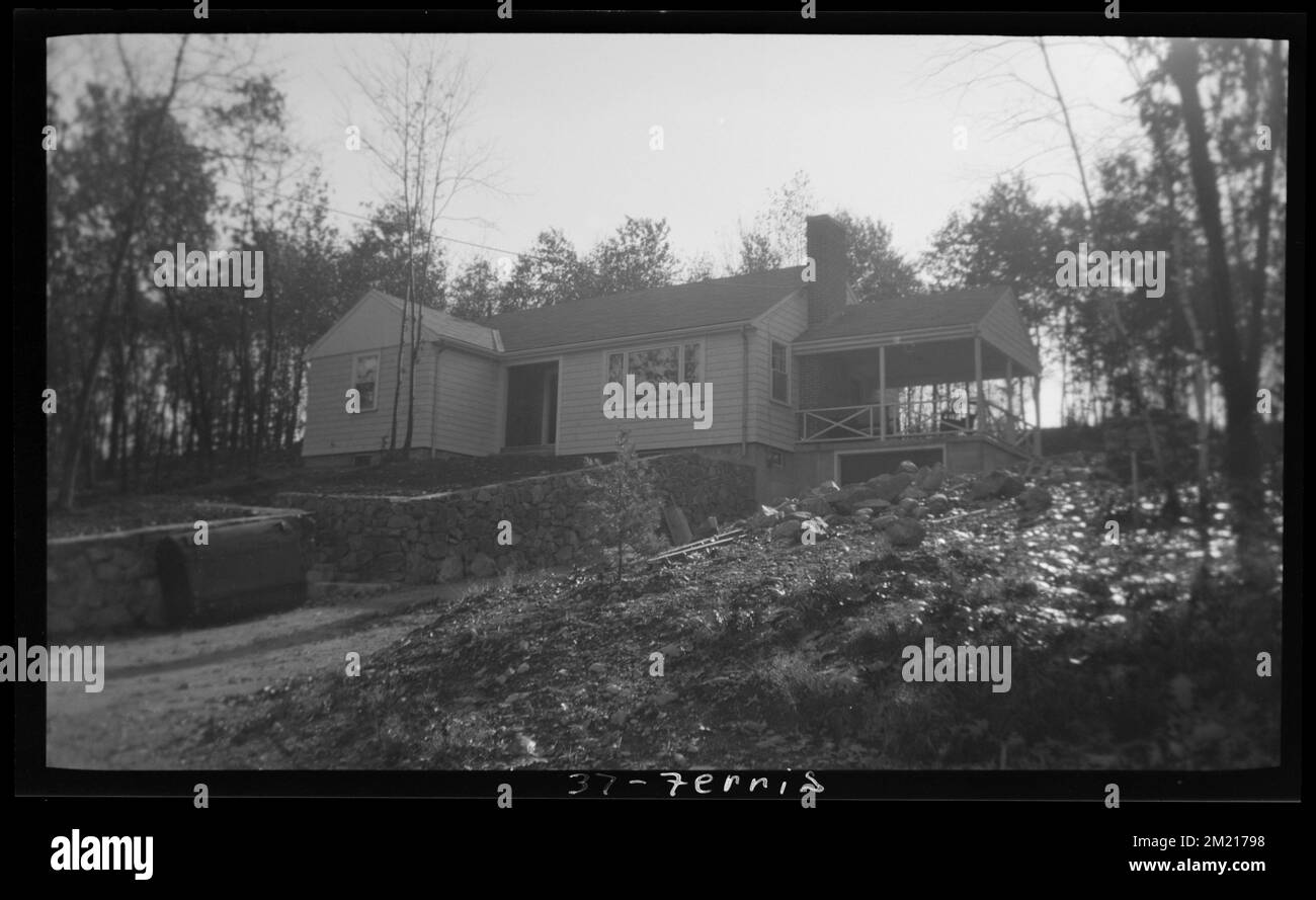 Brookside Rd - Ferris , Houses. Needham Building Collection Stock Photo ...