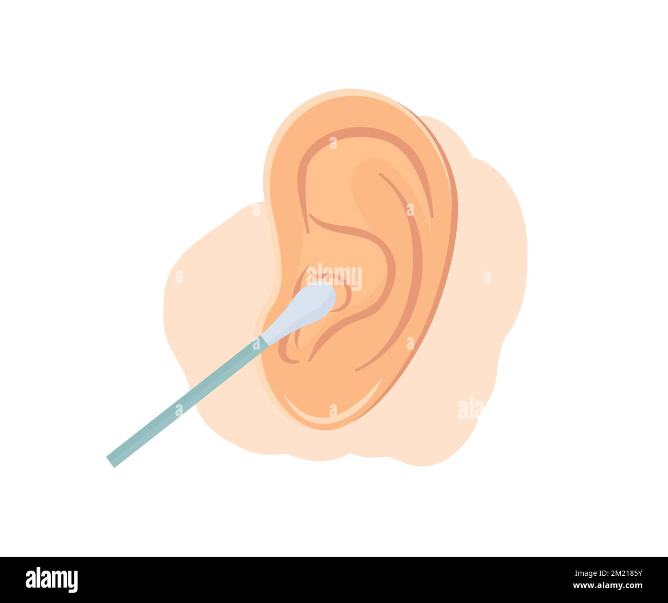 Realistic vector with ear sticks Cleaning ear logo design. Сleaning ear ...