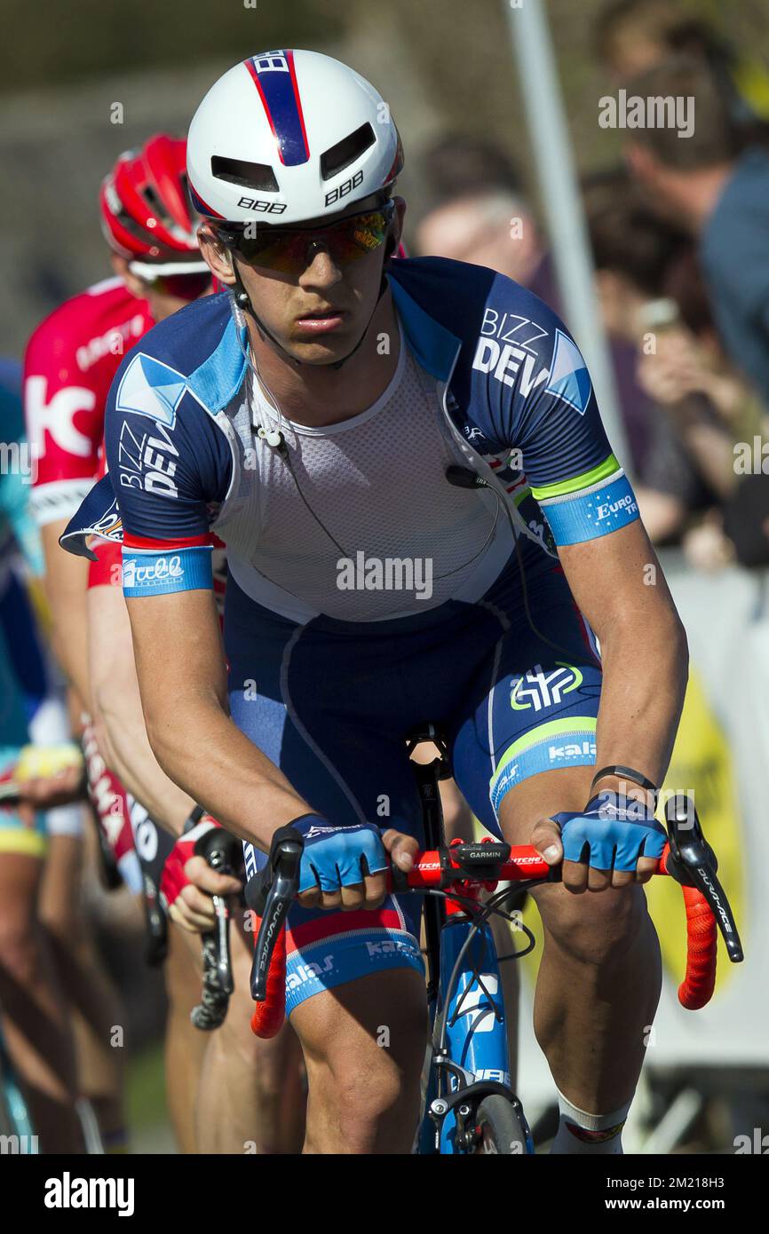 Belgian Dimitri Claeys of Wanty-Groupe Gobert pictured in action during ...