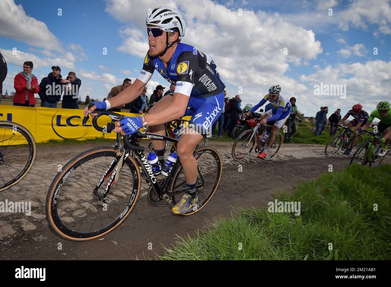 Italian Matteo Trentin of team Etixx - Quick-Step pictured in action ...
