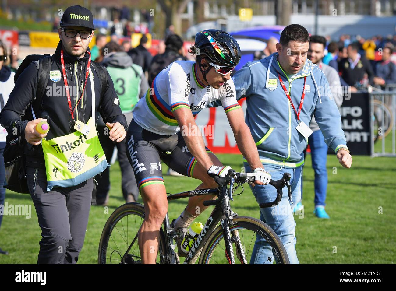 Slovakian world champion Peter Sagan of Tinkoff pictured after the ...