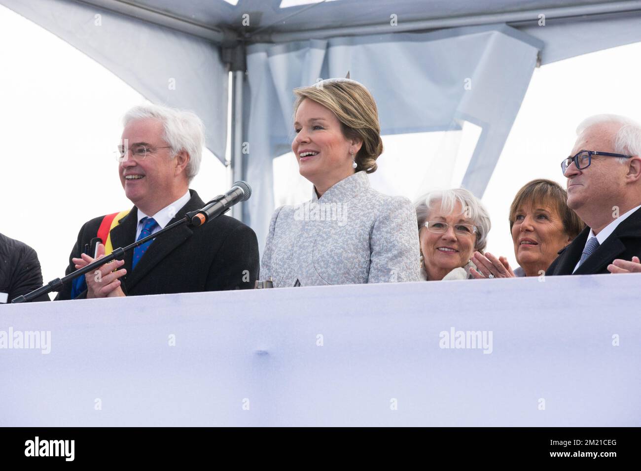 West-Flanders province governor Carl Decaluwe and Queen Mathilde of ...