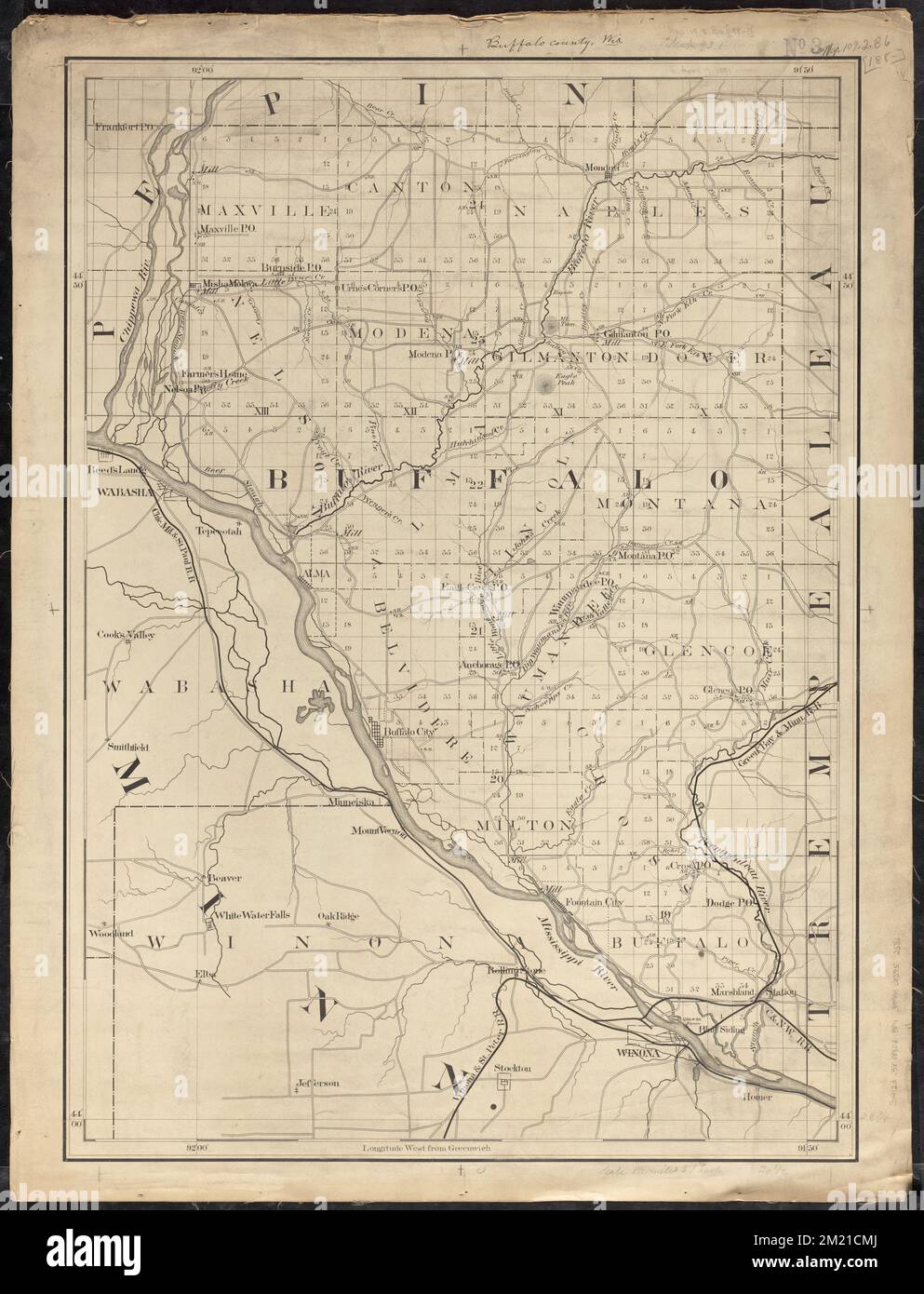 Buffalo County, Wis. , Buffalo County Wis., Maps, Manuscript maps ...