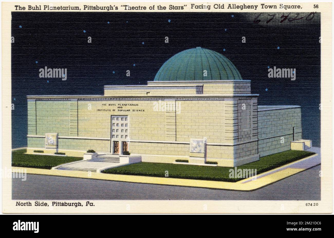 The Buhl Planetarium, Pittsburgh's 'Theatre of the Stars', facing Old ...