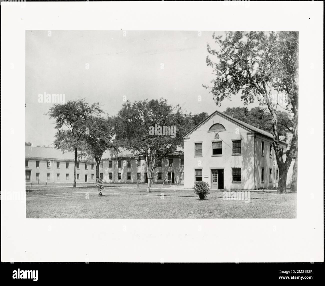 Building 71, showing buildings 72 and 73 to the left , Armories ...