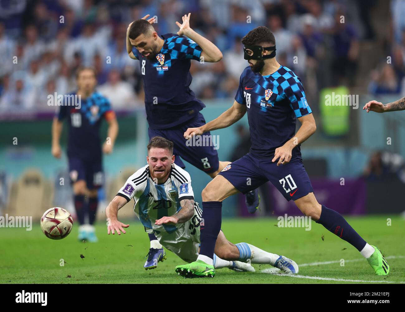 Doha, Qatar, 13th December 2022. Alexis Mac Allister of Argentina is ...