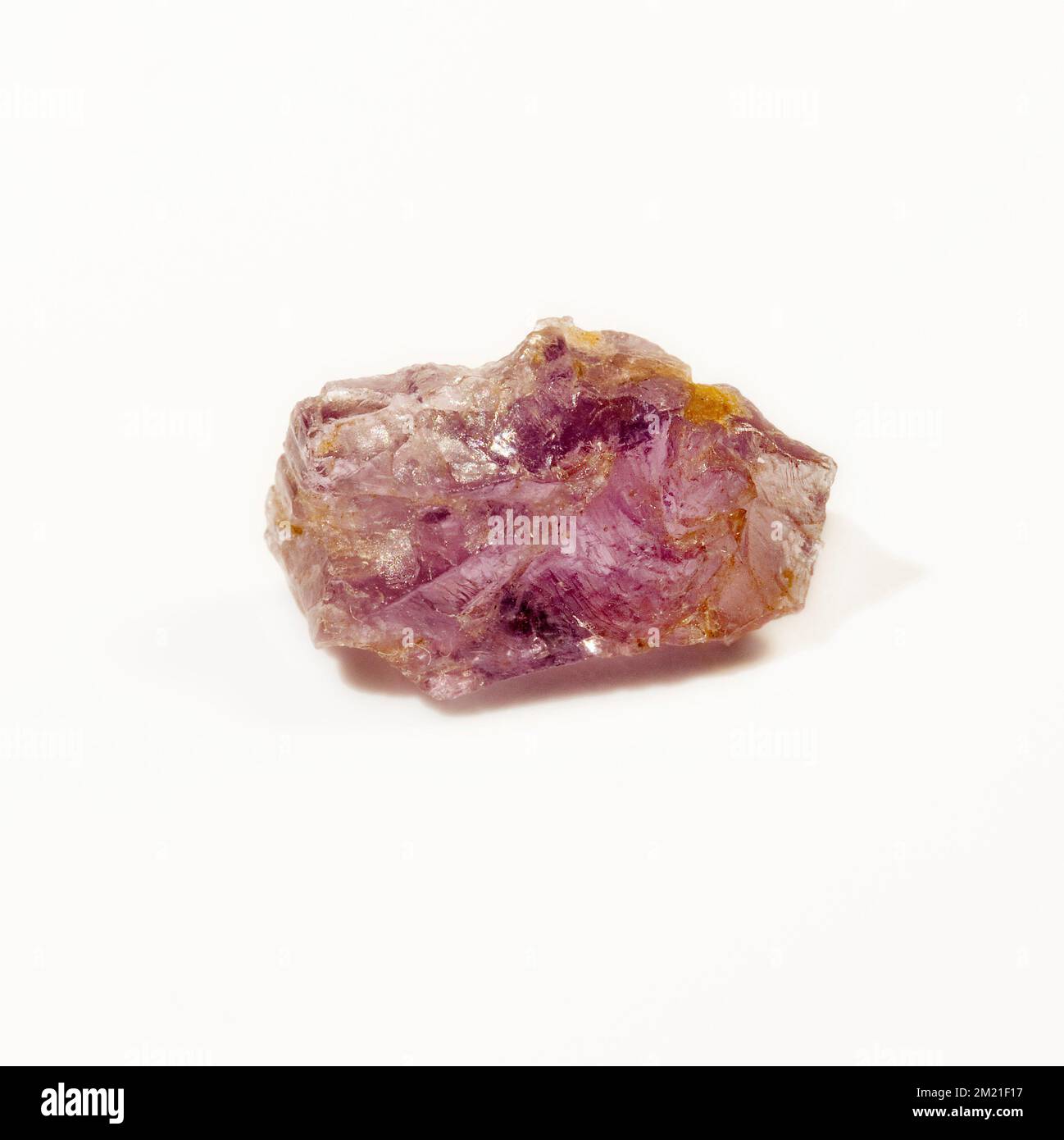 Macro close up colour photograph of 'Violet Scapolite' a semi precious ...