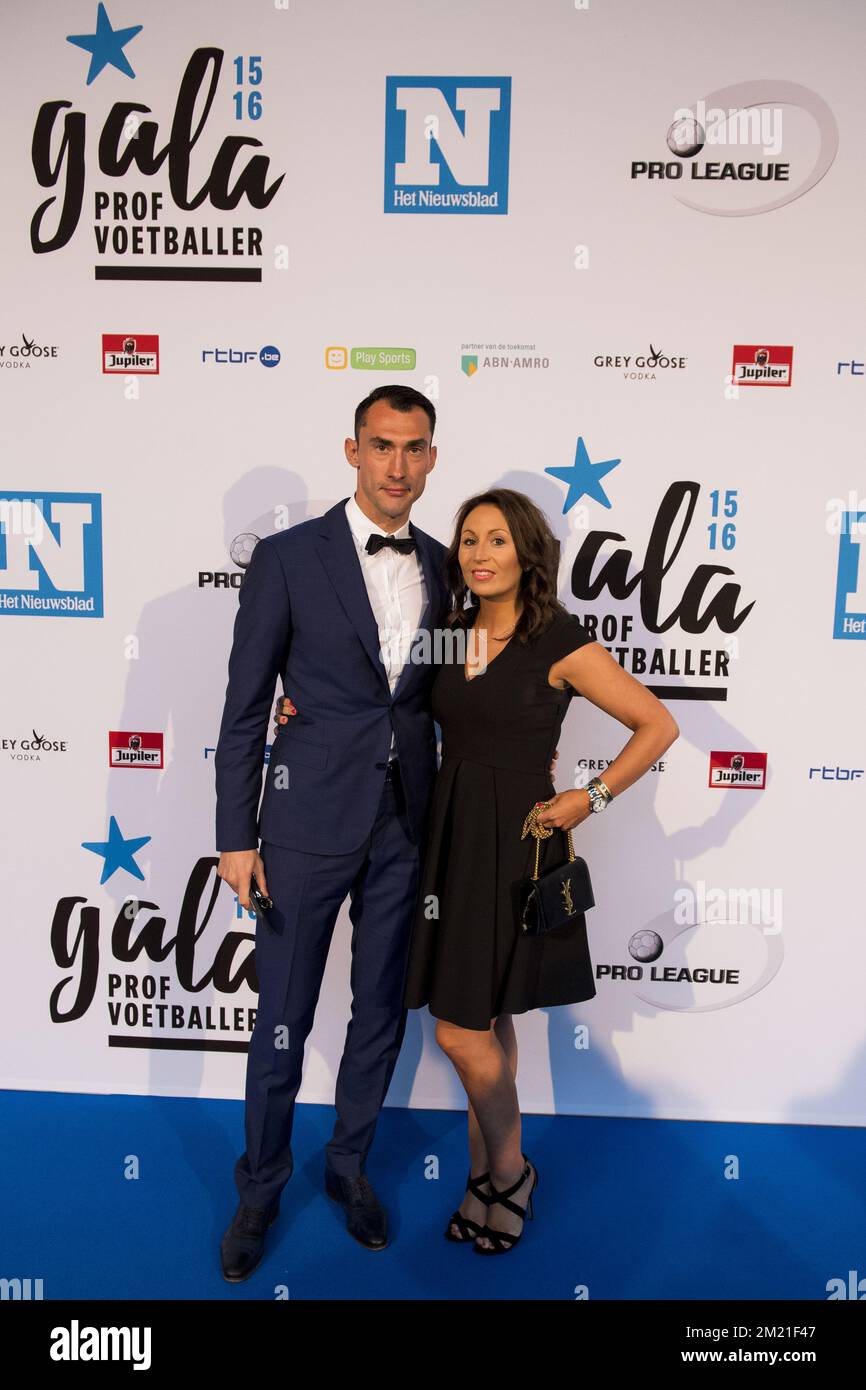Anderlecht's goalkeeper Silvio Proto and Barbara pictured during the ...