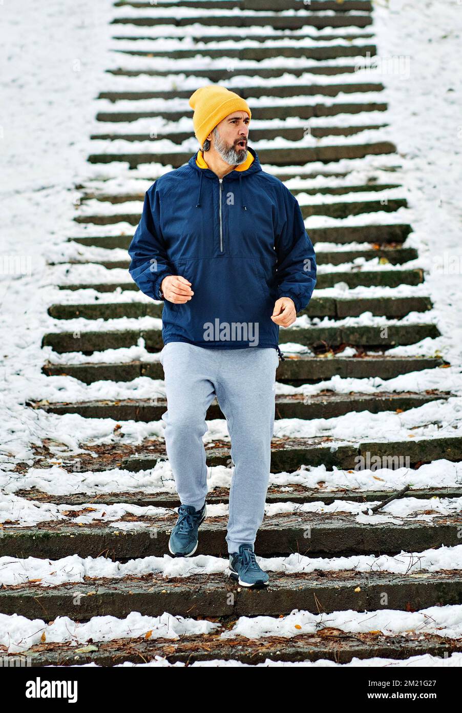 senior fitness man active sport exercise running jogging healthy runner ...