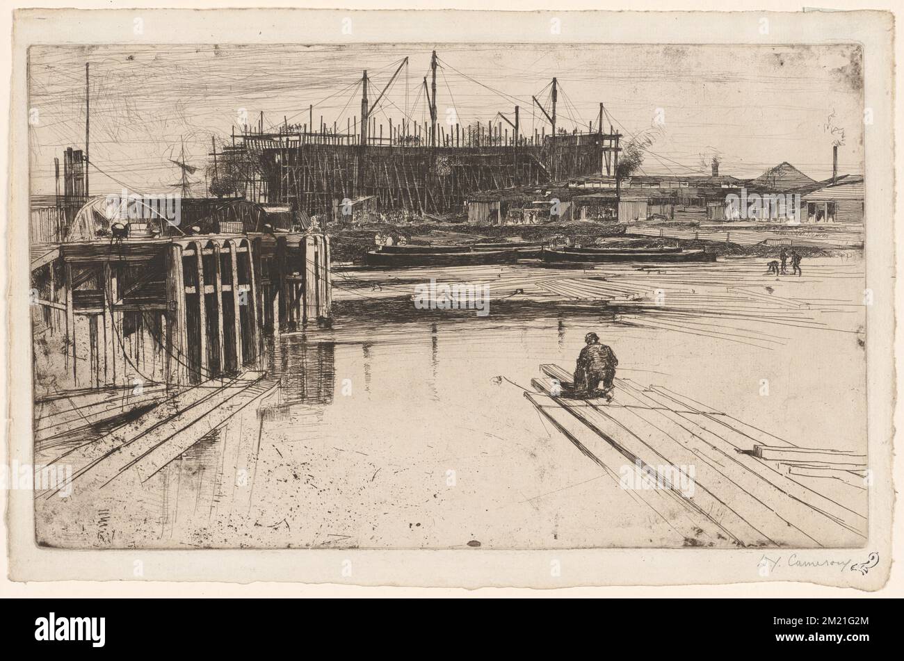 The building of the ship , Boat & ship industry, Rivers. Sir David ...