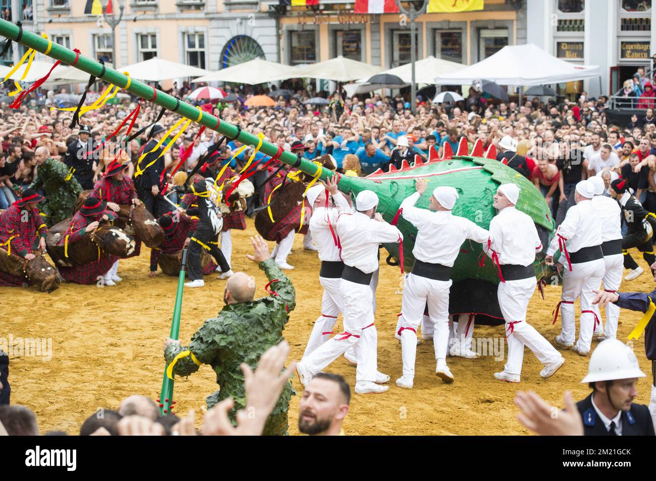 Illustration picture taken during the Ducasse - Doudou folkloric ...