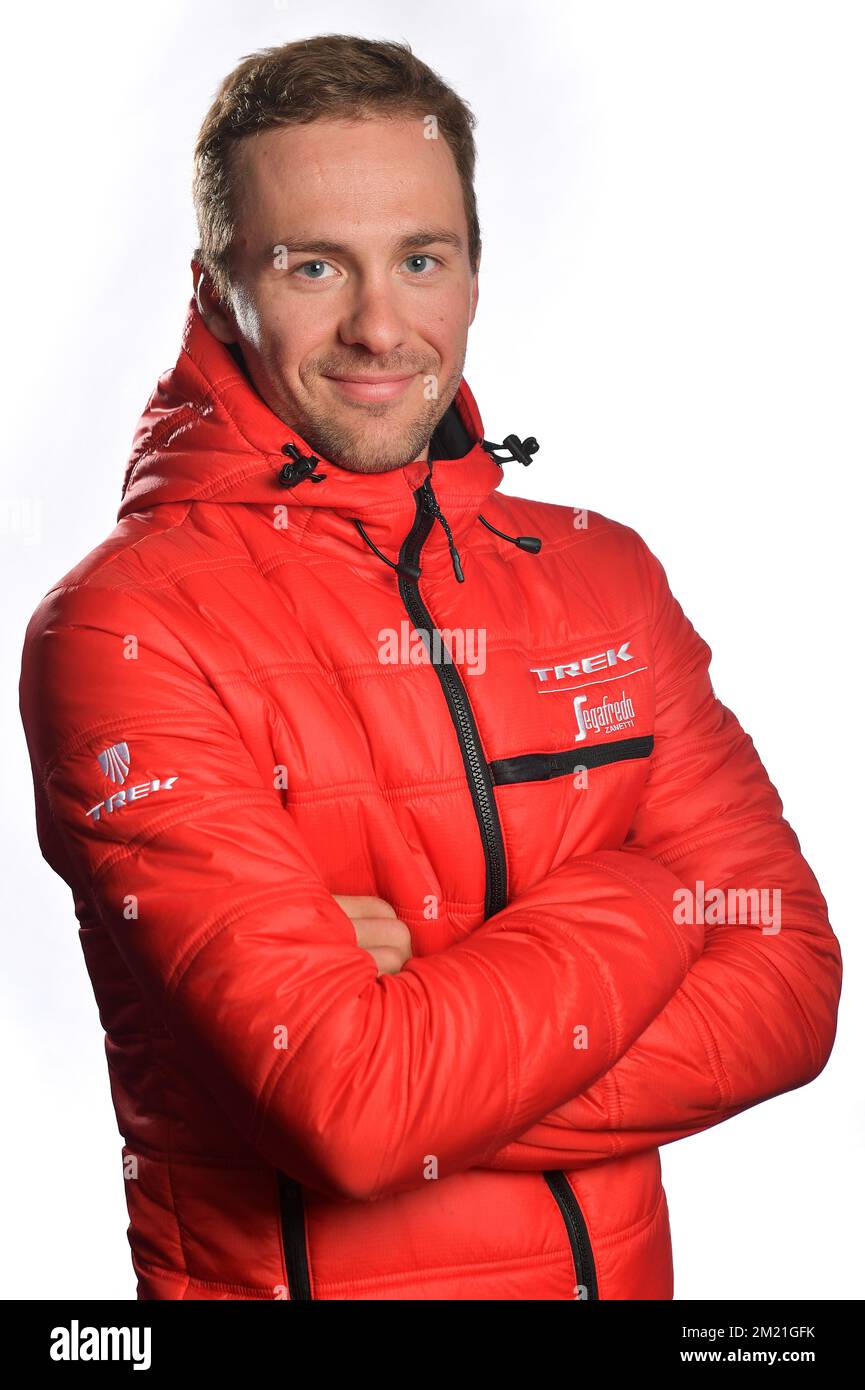 Belgian Edward Theuns of Trek-Segafredo poses for the photographer ...
