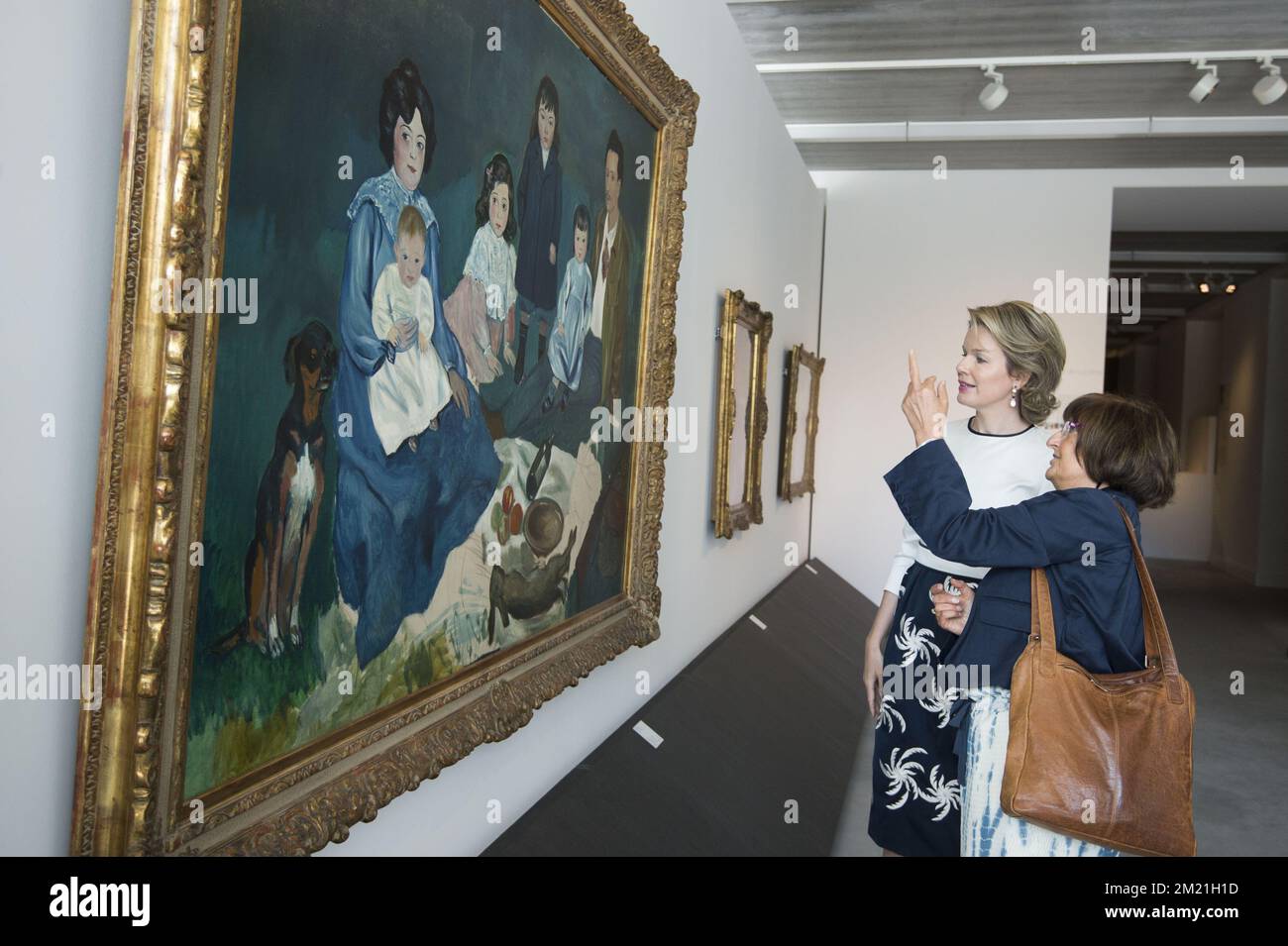 Queen Mathilde of Belgium pictured during a visit to the exposition 'En ...