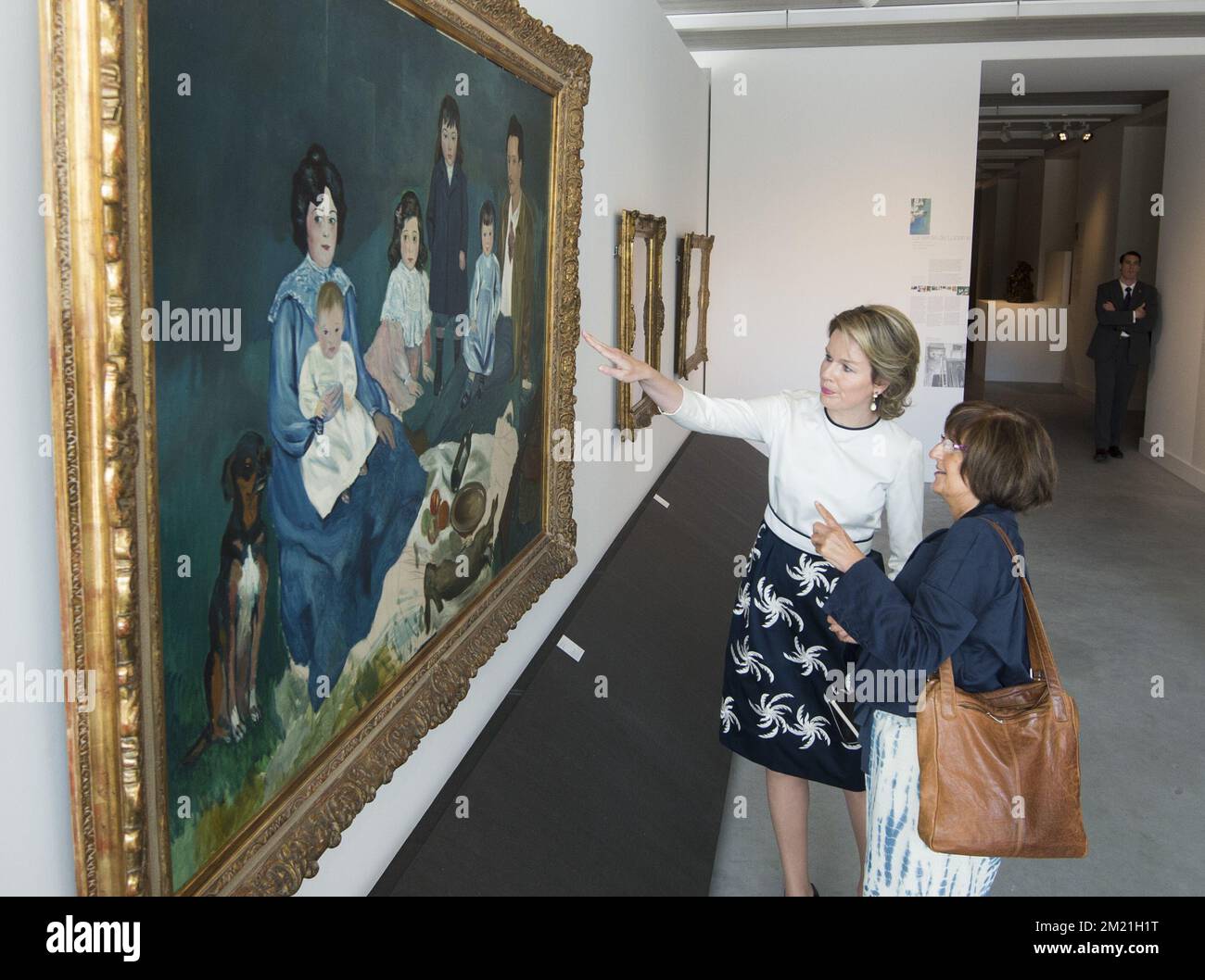Queen Mathilde of Belgium pictured during a visit to the exposition 'En ...