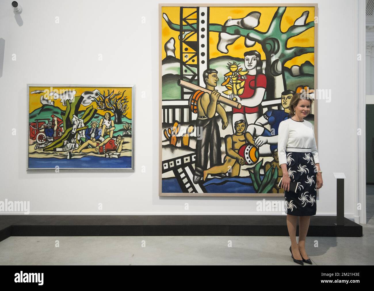 Queen Mathilde of Belgium pictured during a visit to the exposition 'En ...