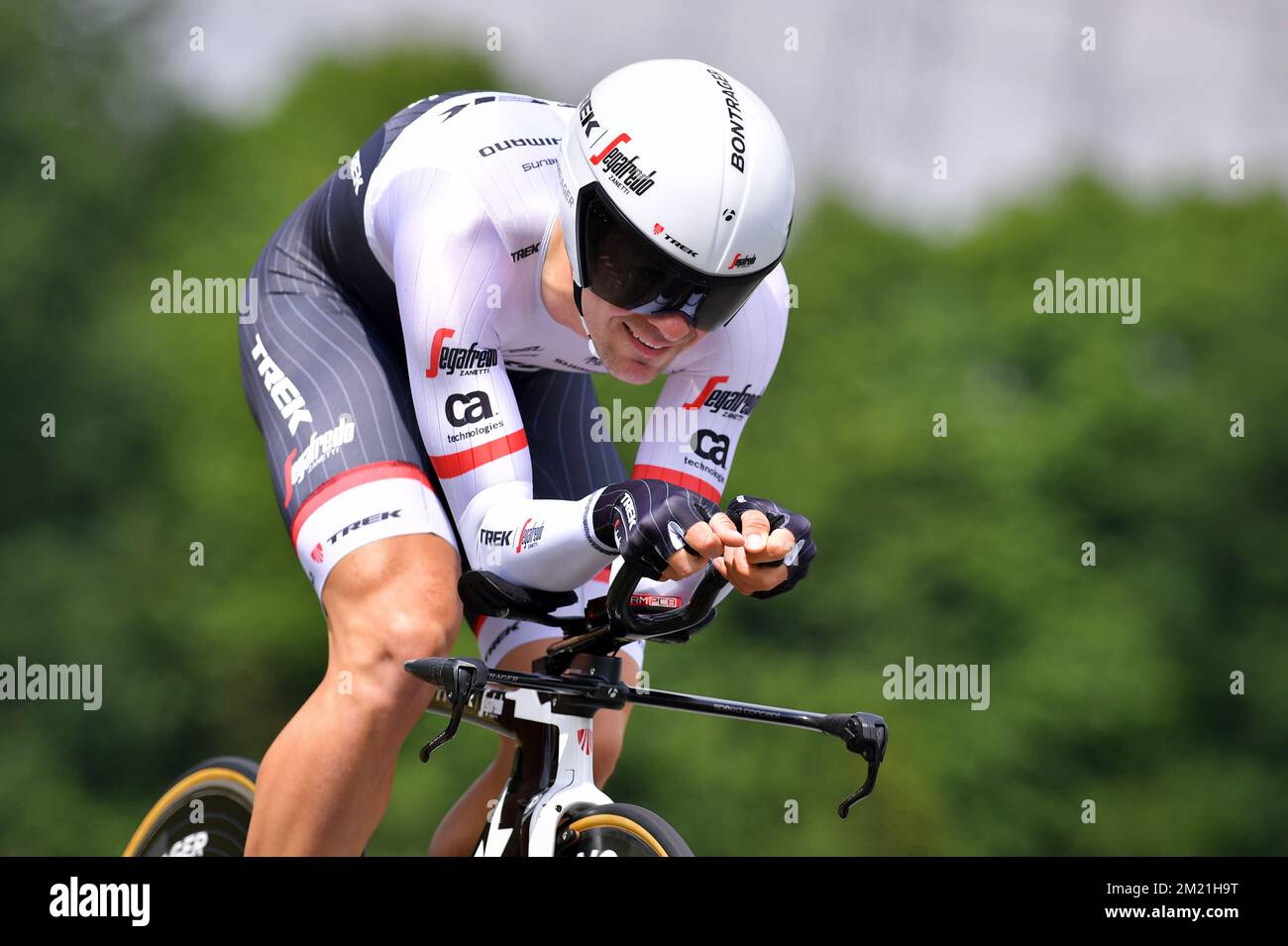 Belgian Edward Theuns of Trek-Segafredo pictured in action during stage ...