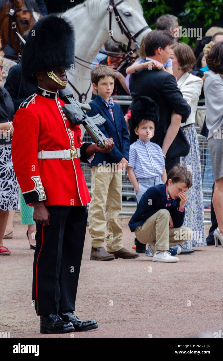 Ticket holders in best dress ready for Trooping the Colour in London ...