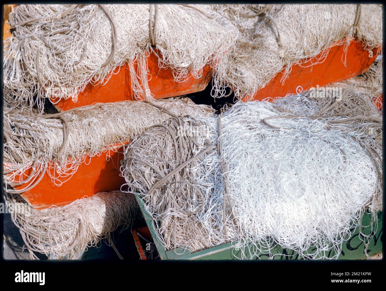 Bundles of fishing nets , Fishing nets. Edmund L. Mitchell Collection ...