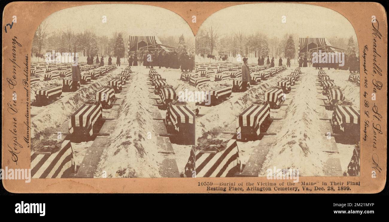 Burial of the victims of the 'Maine' in their final resting place ...