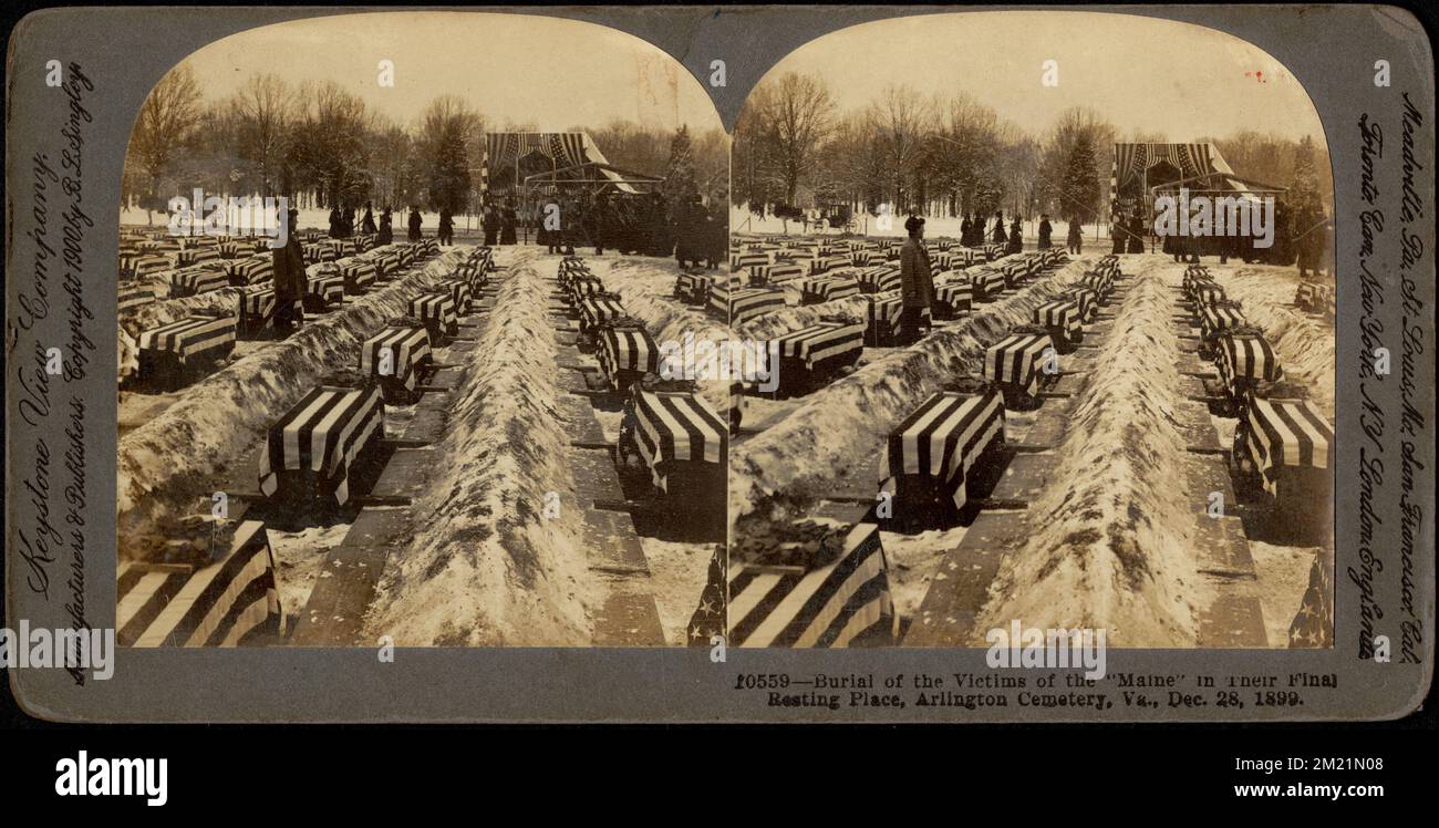 Burial of the victims of the 'Maine' in their final resting place ...