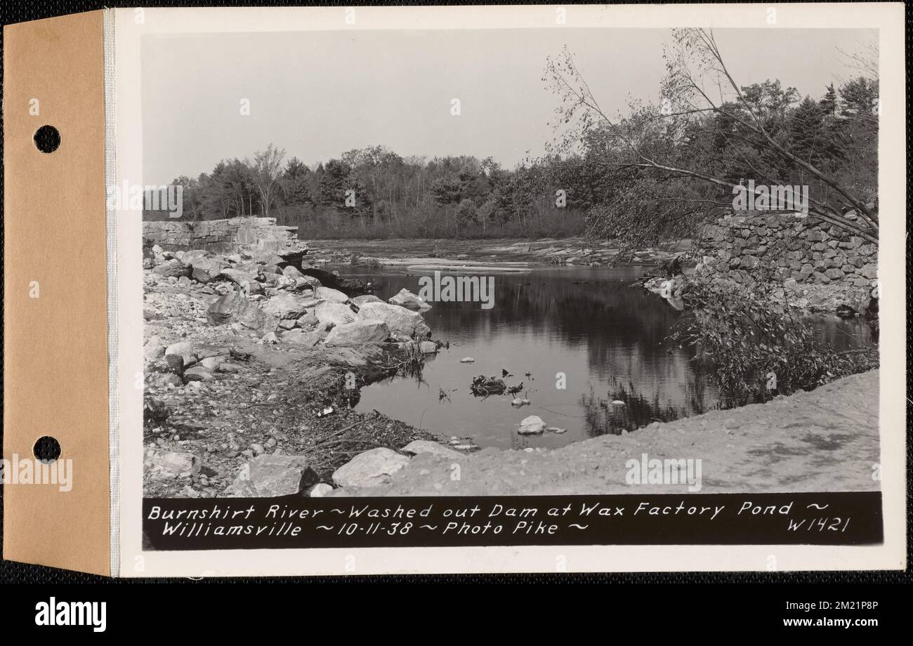 Burnshirt River, washed out dam at Wax Factory pond, Williamsville ...