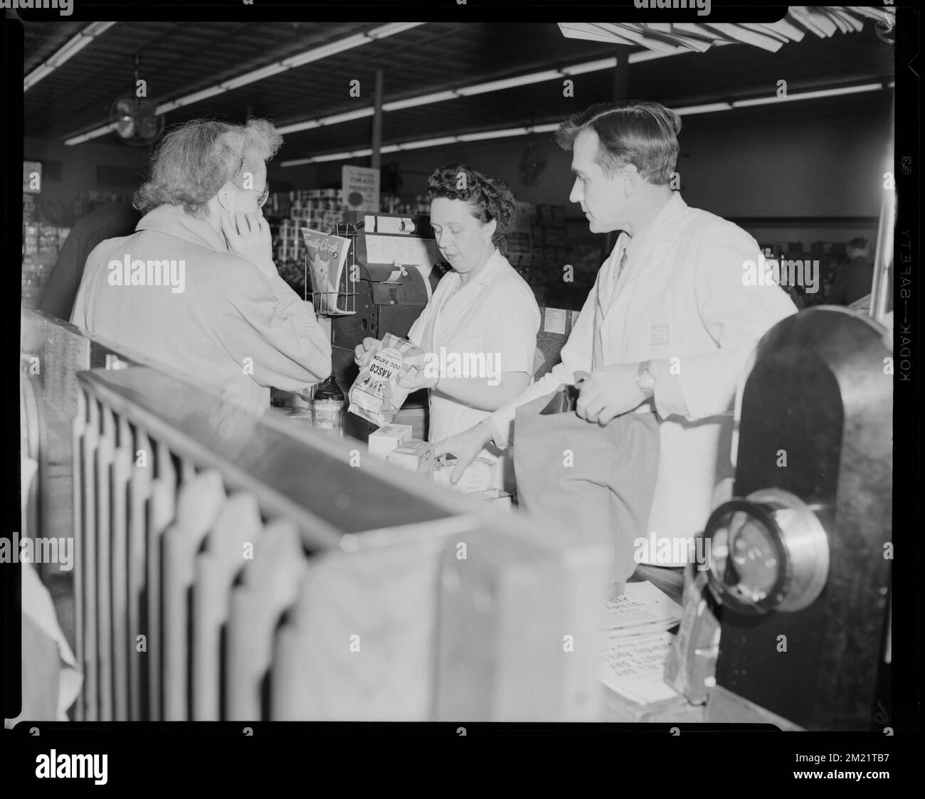 Business district. Super market. First National stores. Mary Foley ...