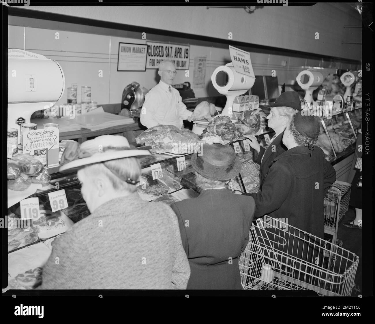 Business district. Super market. First National stores. Francis Cornell ...
