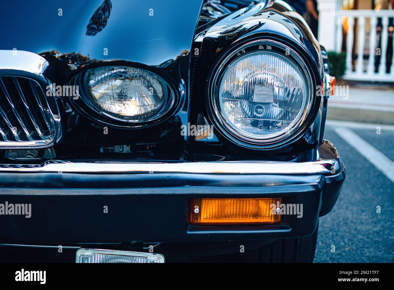 Jaguar XJ-6 headlights Stock Photo - Alamy