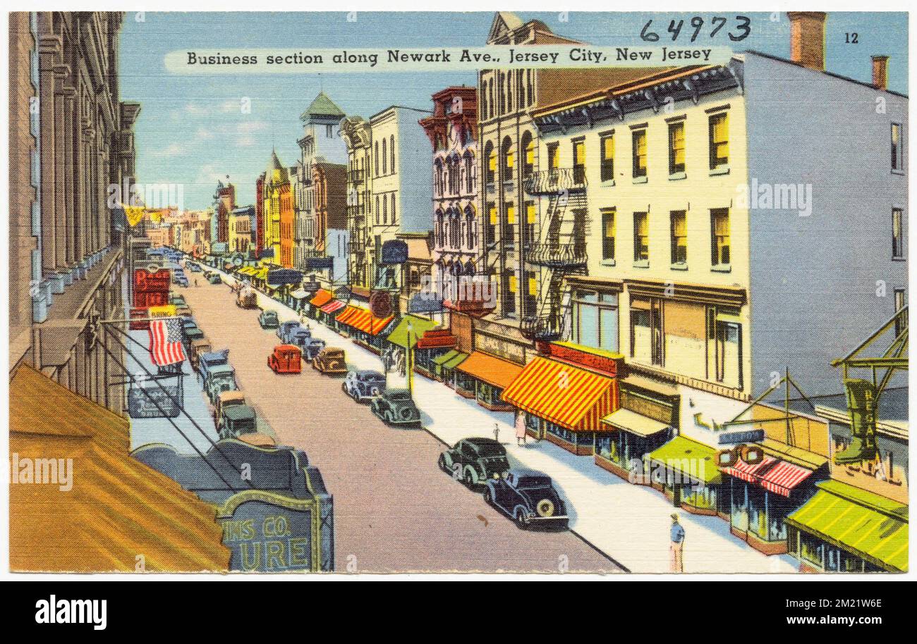 Business section along Newark Ave., Jersey City, New Jersey , Cities ...