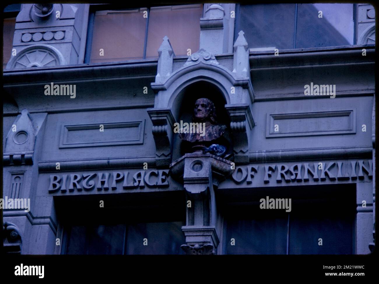 Bust of Benjamin Franklin, 17 Milk Street, Boston , Sculpture ...