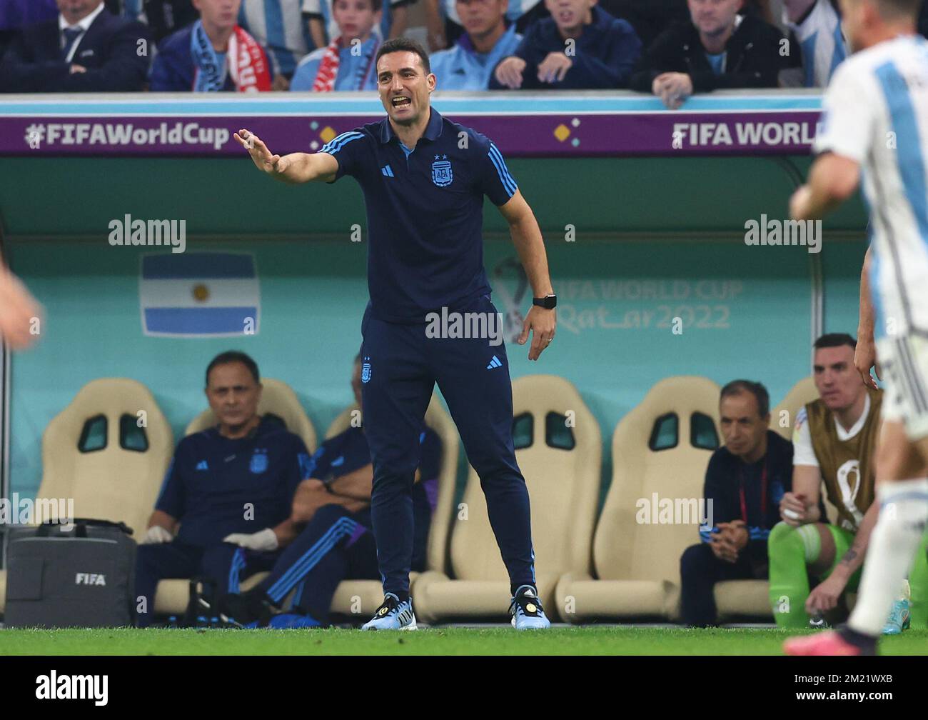 Doha, Qatar, 13th December 2022. Lionel Scaloni manager of Argentina ...